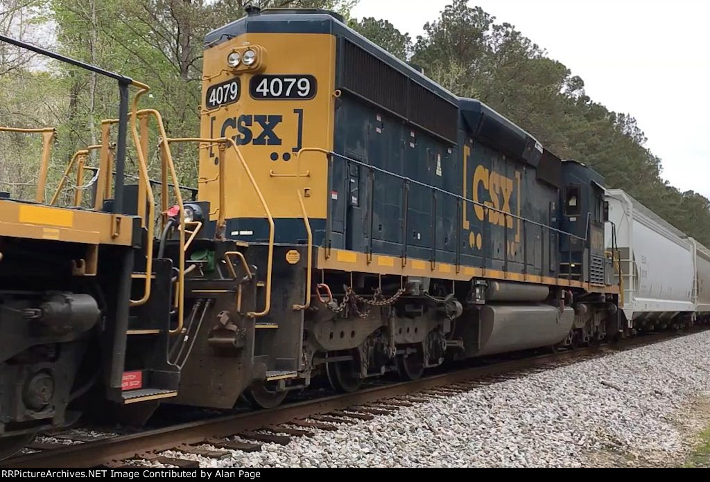CSX SD40-3 4079 runs second with a SB local
